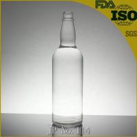 China 1 Liter Glass Bottle With Rubber Stopper For Liquor With Screen Printing for sale