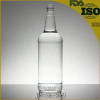 China 1 Liter Glass Bottle With Rubber Stopper For Liquor With Screen Printing for sale