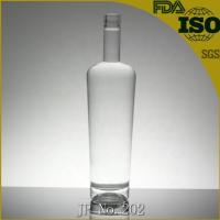 China 1 Liter Glass Bottle With Rubber Stopper For Liquor With Screen Printing for sale