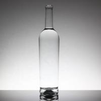 China Engraving 1 Liter Glass Bottle With Cork Cap for Liquor Whisky Vodka for sale