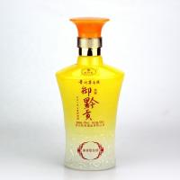 China 750ml Blue Square Glass Bottle with Gradient Color and Screw Cap Functional Features for sale