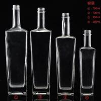 China Glass Base Material Vodka Liquor Glass Bottle Different Size For Distilleries for sale