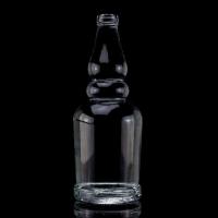 China Glass Body Carved Empty Liquor Bottle 500ml 750ml for High Grade Distilled Spirits for sale