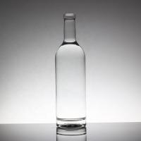 China Industrial 750ml Crystal Glass Liquor Bottle with Frost/Paint/Printing Decoration for sale