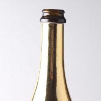 China Custom Gold Champagne Glass Bottles With Plastic Cap for Made of Glass Body Material for sale