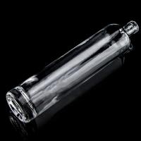 China Customized 750ml Thick Bottom Straight Shape Glass Bottle for Super Flint Liquor for sale