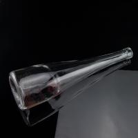 China Cone Shape Screen Printing Vodka Whisky Liquor Glass Bottle 750ml with Super Flint Glass for sale