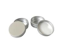 China 30g 52*22 Silver Round Threaded Aluminum Box Sealed Aluminum Box for sale