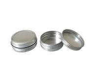 China 30g 52*22 Silver Round Threaded Aluminum Box Sealed Aluminum Box for sale