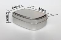 China 100ml Square Aluminum Box 84 * 64 * 26  Soap Tea Sugar Biscuit Packaging Metal Box for sale