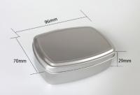 China 130g 96 * 70 * 29 Silver Square Aluminum Box For Soap Fragrance Ointment Medicine Packaging Metal Packaging Box for sale