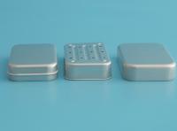 China 102 * 70 * 37 Silver Rectangular Aluminum Box Soap Metal Packaging Box for sale