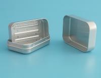 China 102 * 70 * 37 Silver Rectangular Aluminum Box Soap Metal Packaging Box for sale