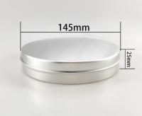 China 300ml 145 * 25 Silver Straight Cover Circular Aluminum Box Mooncake Box Tea Cake Box Pu'er Tea Snack Storage Jar for sale