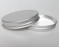 China 89mm*14mm Threaded Aluminum Lid PET Plastic Tea Caddy Candle Jar Universal Sealing Metal Lid for sale