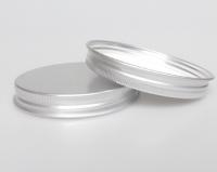 China 89mm*14mm Threaded Aluminum Lid PET Plastic Tea Caddy Candle Jar Universal Sealing Metal Lid for sale