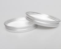 China 89mm*14mm Threaded Aluminum Lid PET Plastic Tea Caddy Candle Jar Universal Sealing Metal Lid for sale