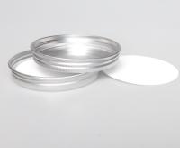 China 89mm*14mm Threaded Aluminum Lid PET Plastic Tea Caddy Candle Jar Universal Sealing Metal Lid for sale