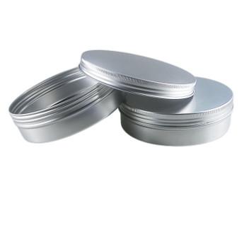 China 300ml 135*38 Silver Round Threaded Aluminum Box Tea Biscuit Snacks Sealed Packaging Box for sale
