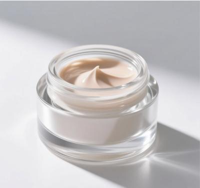 China Glass Custom Cosmetic Jars You Can Print Your Own Logo Ideal for Skincare Creams Lotions and Beauty Packaging Solutions for sale