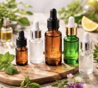 China Amber Glass Dropper Bottle Featuring Plastic Shoulder Lid Rubber Calibration Blank or Printed Suitable for Cosmetics and Aromatherapy for sale