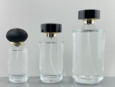 China Refined Glass Perfume Bottle made for high end fragrance presentation with thick glass walls and precision cap fitting for sale