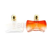 China Glass Perfume Spray Bottle With Double Layer Sand Cover Bayonet 50ml for sale