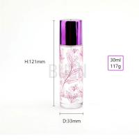China Smooth Surface Transparent Square Glass Perfume Bottle In Gift Box for sale