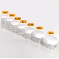 China 68 Teeth Empty Plastic Cosmetic Jars Wild Mouth With White Plastic Cap for sale