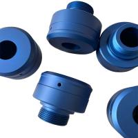 China Customized Size Aluminum CNC Turning Parts with Blue Oxidation Surface Treatment for sale