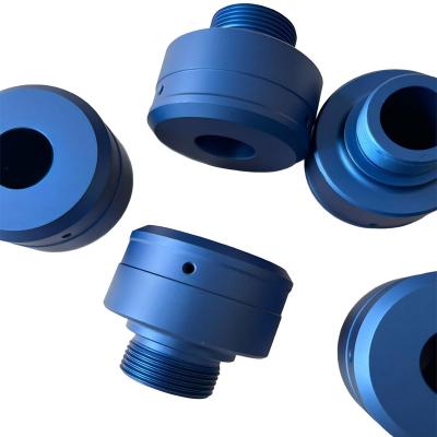 China Customized Size Aluminum CNC Turning Parts with Blue Oxidation Surface Treatment for sale