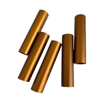 China Aluminum CNC Turning Parts with Gold Oxidation Surface Treatments for Customized Sizes for sale