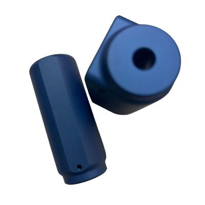 China High Precision CNC Spare Parts with Blue Oxidation Surface Treatment and Customized Size Options for sale