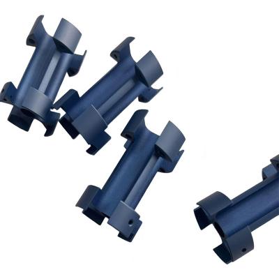 China Aluminum CNC Spare Parts with Blue Oxidation Surface Treatment and ISO 9001:2015 Certified for sale