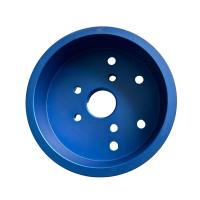 China Precision CNC Turning Aluminum Sensor Mount Bracket with Blue Oxidation Surface Finish and ±0.002~0.005mm Tolerance for sale