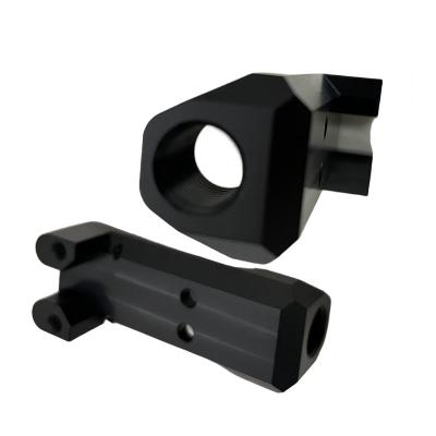 China Precision CNC Machined Aluminum Sensor Mount Bracket with Black Oxidation Surface Finish and ±0.002~0.005mm Tolerance ISO9001 Certified for sale