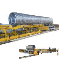 China corrugated steel pipe mill / metal corrugated culvert pipe machine for sale