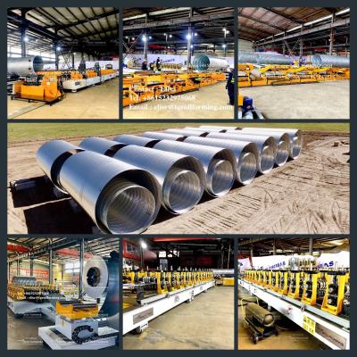 China CSP production line, Metal spiral corrugated culvert pipe machine, Helical lockseam corrugated metal pipe mill for sale