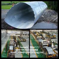 China Corrugated Steel Roll Forming Machine, Drainage Culvert Pipe machine, Metal corrugated culvert pipe machine for sale