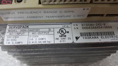 China 0.54KW 200-230V Electric Servo Drive Yaskawa SGDH-04AEY291 1 D SERVOPACK IP1X for sale