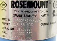 China Rosemount 3051TG In-Line Pressure Transmitter 3051TG4A2B21BB4M5K5  -14.7 to 4000PSI for sale