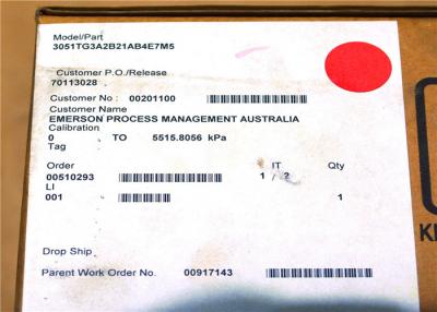 China Rosemount 3051TG In-Line Pressure Transmitter 3051TG3A2B21BB4M5I5  -14.7 to 800PSI for sale