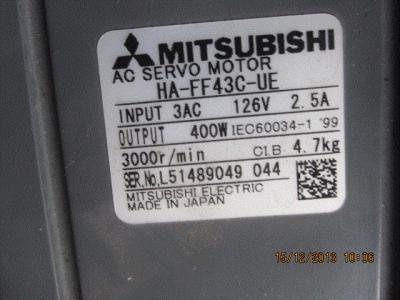 China Mitsubishi 400W AC SERVO MOTOR HA-FF43C-UL 126V 2.5A NEW in stock for sale