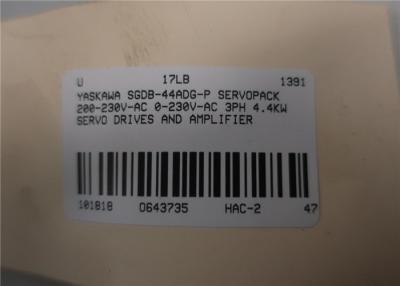 China New Servopack YASKAWA Japan Electric  4.4KW 200-230vac 5.9hp SGDB-44ADG-P for sale