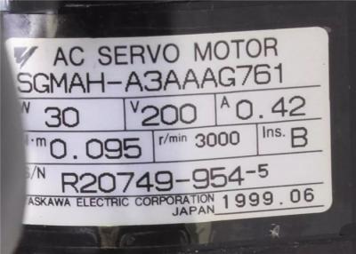 China Industrial Servo Motor Yaskawa SGMAH Series Ins B SERVO MOTOR SGMAH-A3AAAG761 for sale
