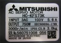 China low inertia, low power 0.75kw 3000r/min HC-KFS73K Mitsubishi Industrial Servo Motor for sale