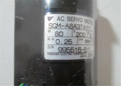 China Industrial Servo Motor Yaskawa 80W 200V 0.7A AC SERVO MOTOR SGM-A8A3TA11 for sale