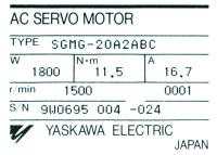 China Yaskawa New and original  AC Servo Motor 16.7A 200V SGMG-20A2ABC Made in Japan for sale