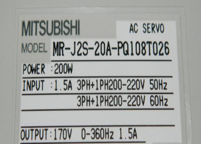 China Mitsubishi Electric 200W Amplifier MR-J2S-20A-PQ108T026 Industrial SERVO DRIVE NEW for sale
