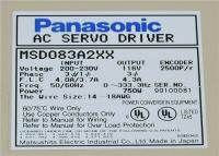 China 750W 200-230V Panasonic MSD Minas AC Servo Motor Driver MSD083A2XX 2500p/r for sale